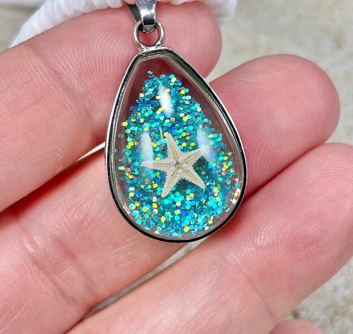 White Shell Necklace with Starfish Pendant White Litub Shell | Etsy