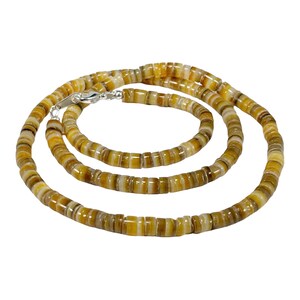 Yellow Shell Heishi Necklace, Seashell Jewelry Bracelet or Anklet ...