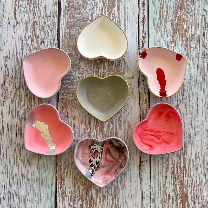 Pink Heart Dish - Etsy