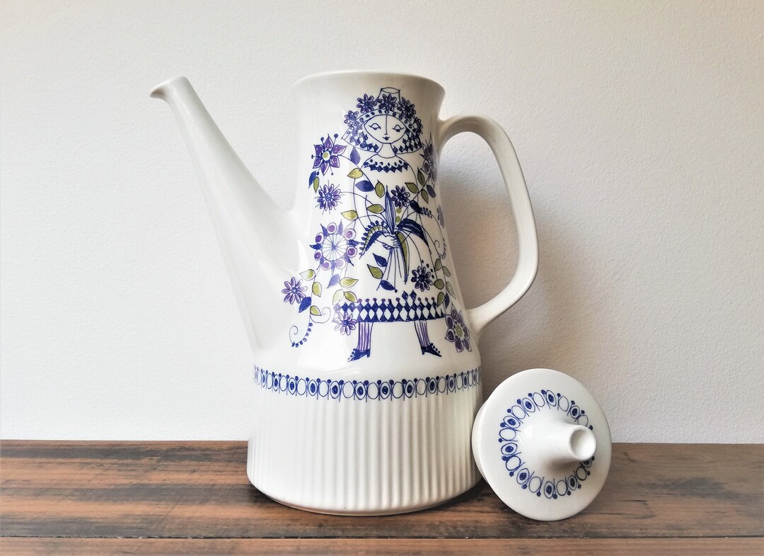 Vintage Norwegian Figgjo Flint lotte Coffee Pot by Turi Gramstad Oliver ...