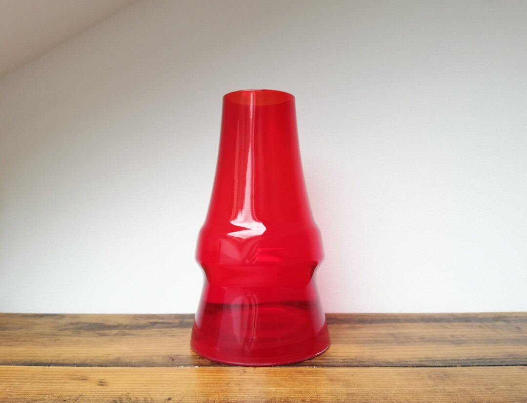 Vintage Finnish Riihimaki/riihimaen 'piippu' Red Glass Vase Aimo ...