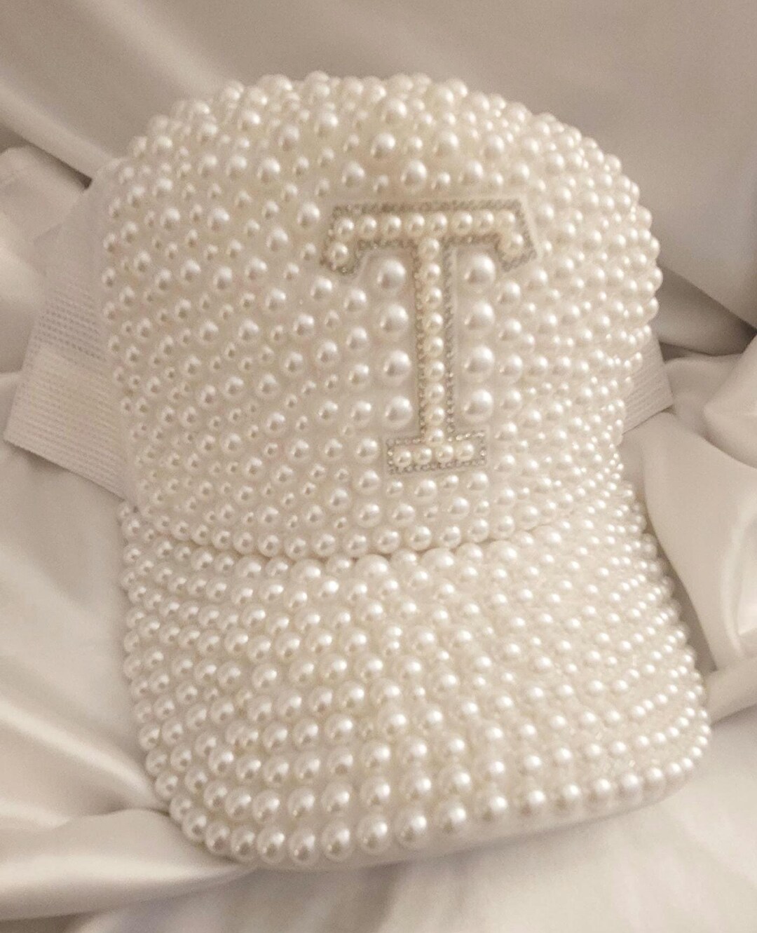 Custom Inital Pearl Cap - Etsy