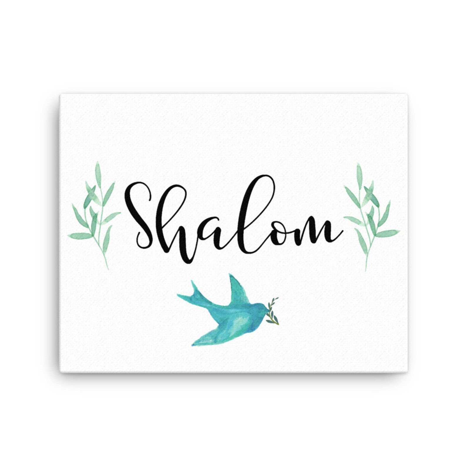 Shalom Dove Jewish Art Print or Canvas - Etsy