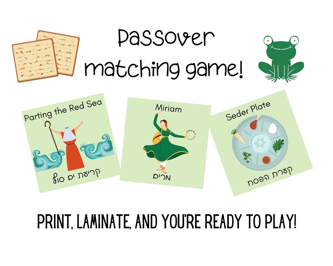 Passover Matching Game - Etsy