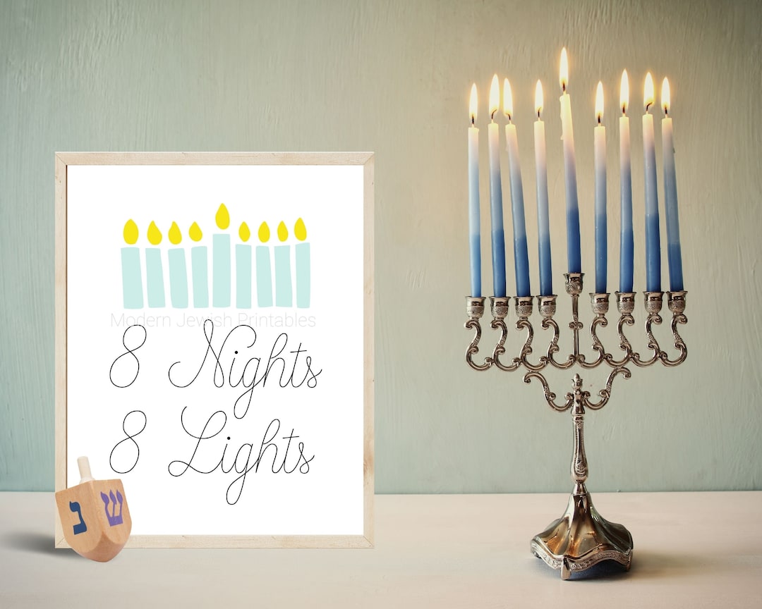 8 Nights 8 Lights Hanukkah Digital Download - Etsy