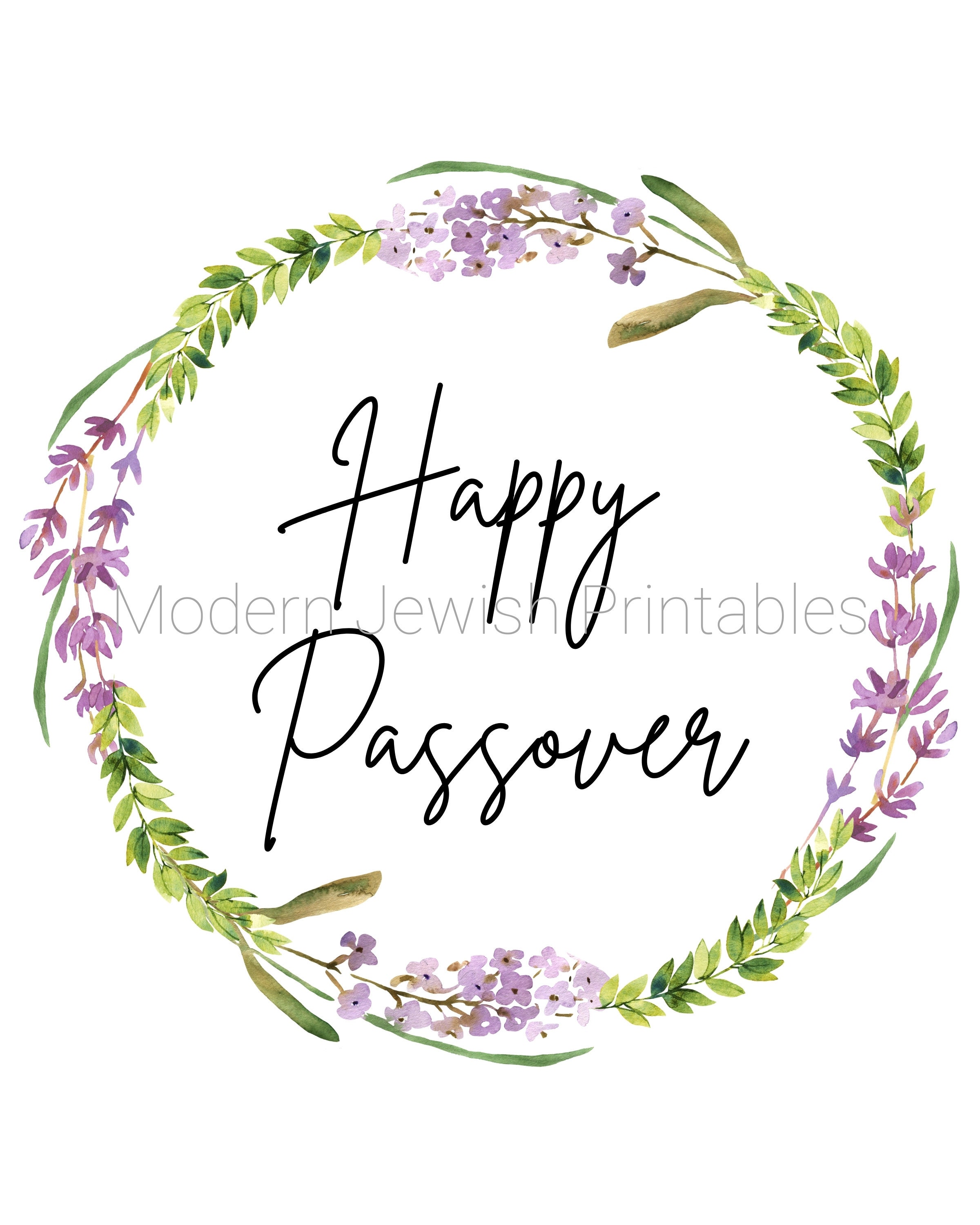 Happy Passover Floral Wreath - Etsy