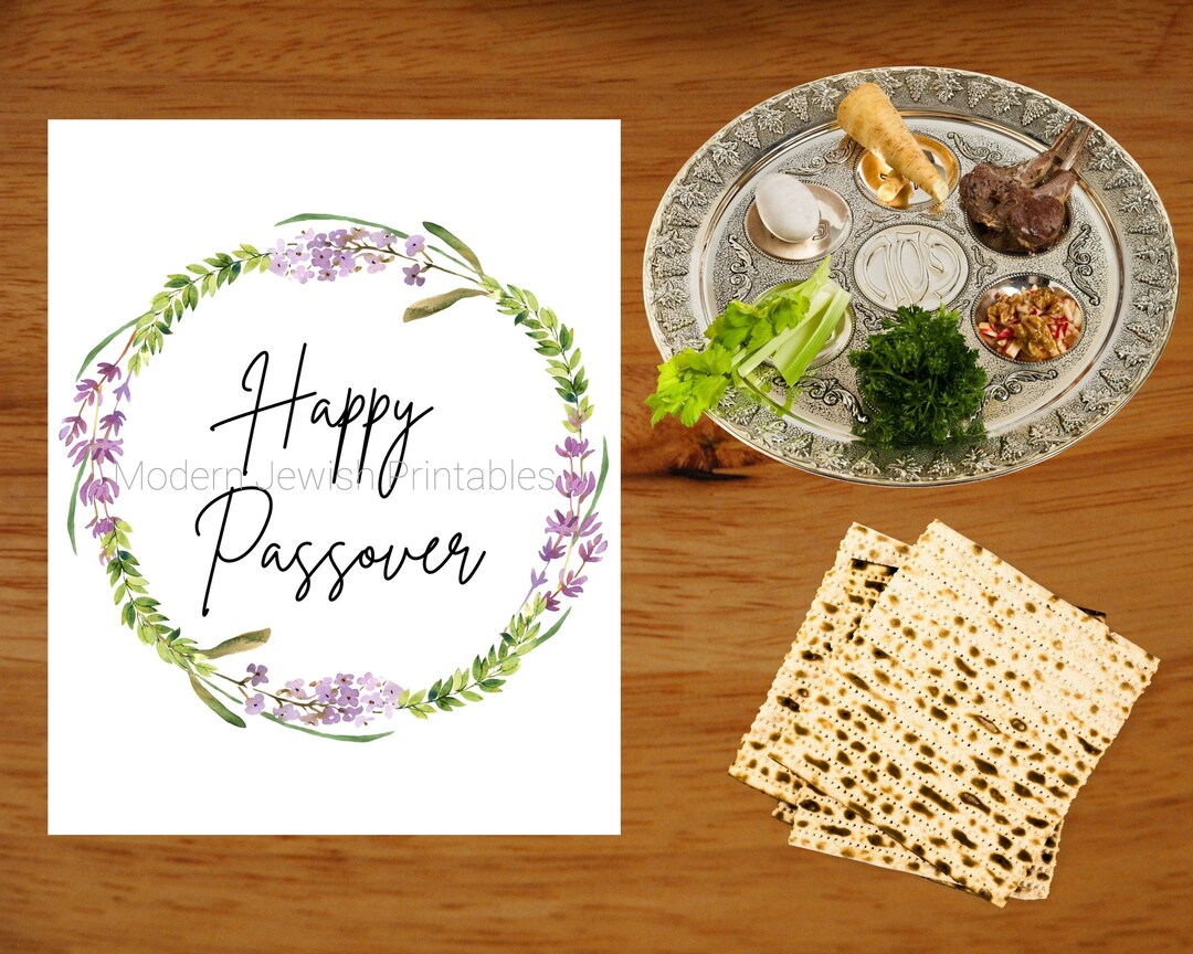 Happy Passover Floral Wreath - Etsy