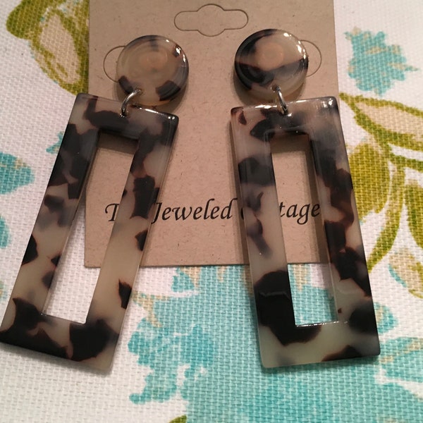 Tortoise Shell Earrings - Etsy