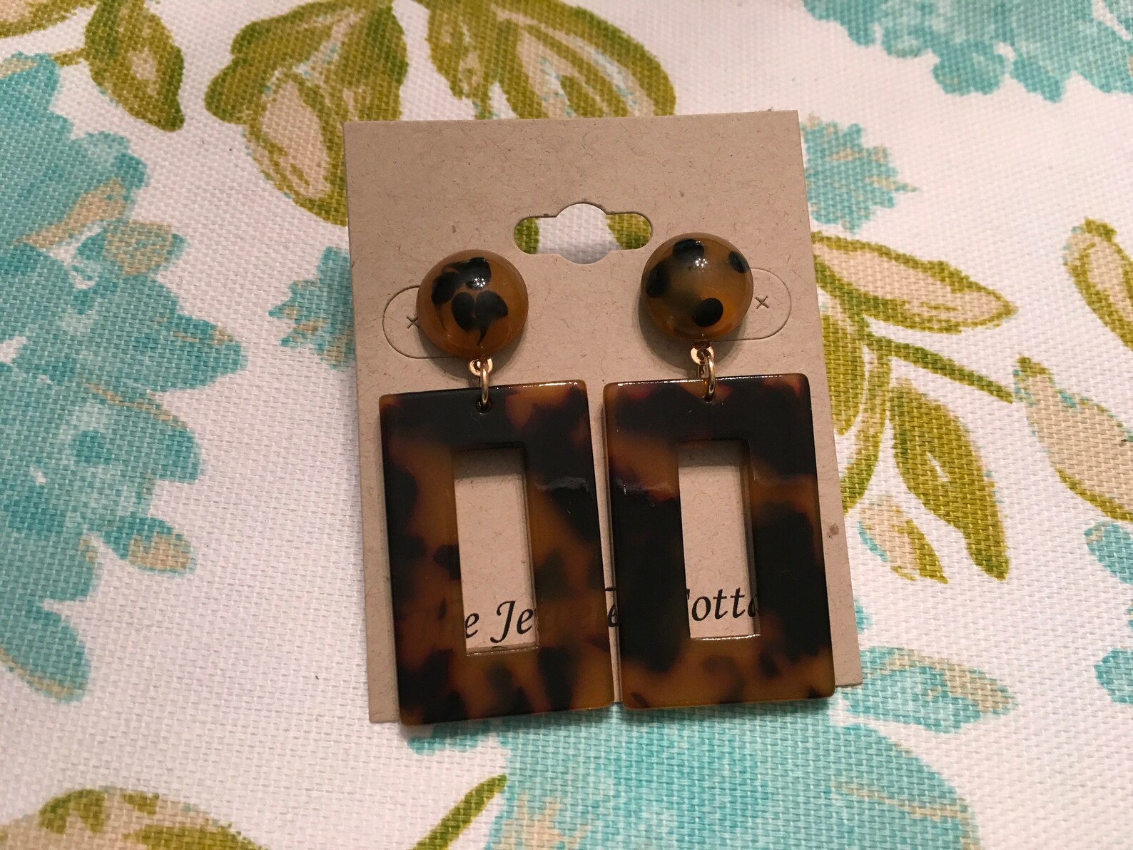 Medium Size Retro Dark Tortoise Shell Geometric | Etsy