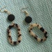 Retro Light Tortoise Shell Geometric Oblong Resin Drop - Etsy