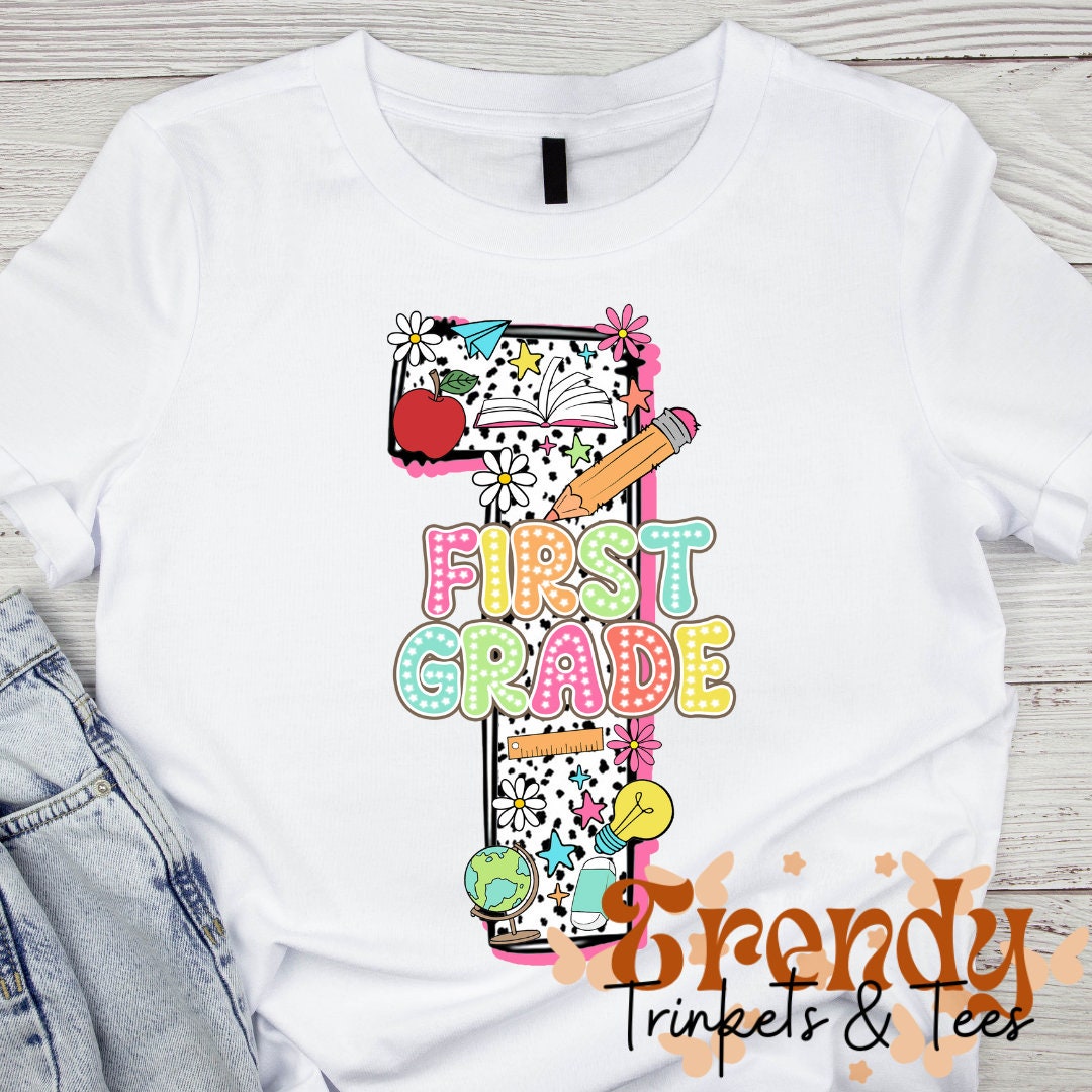 NEW First Grade Shirt, Back to School Shirt, Hello First Grade, School ...