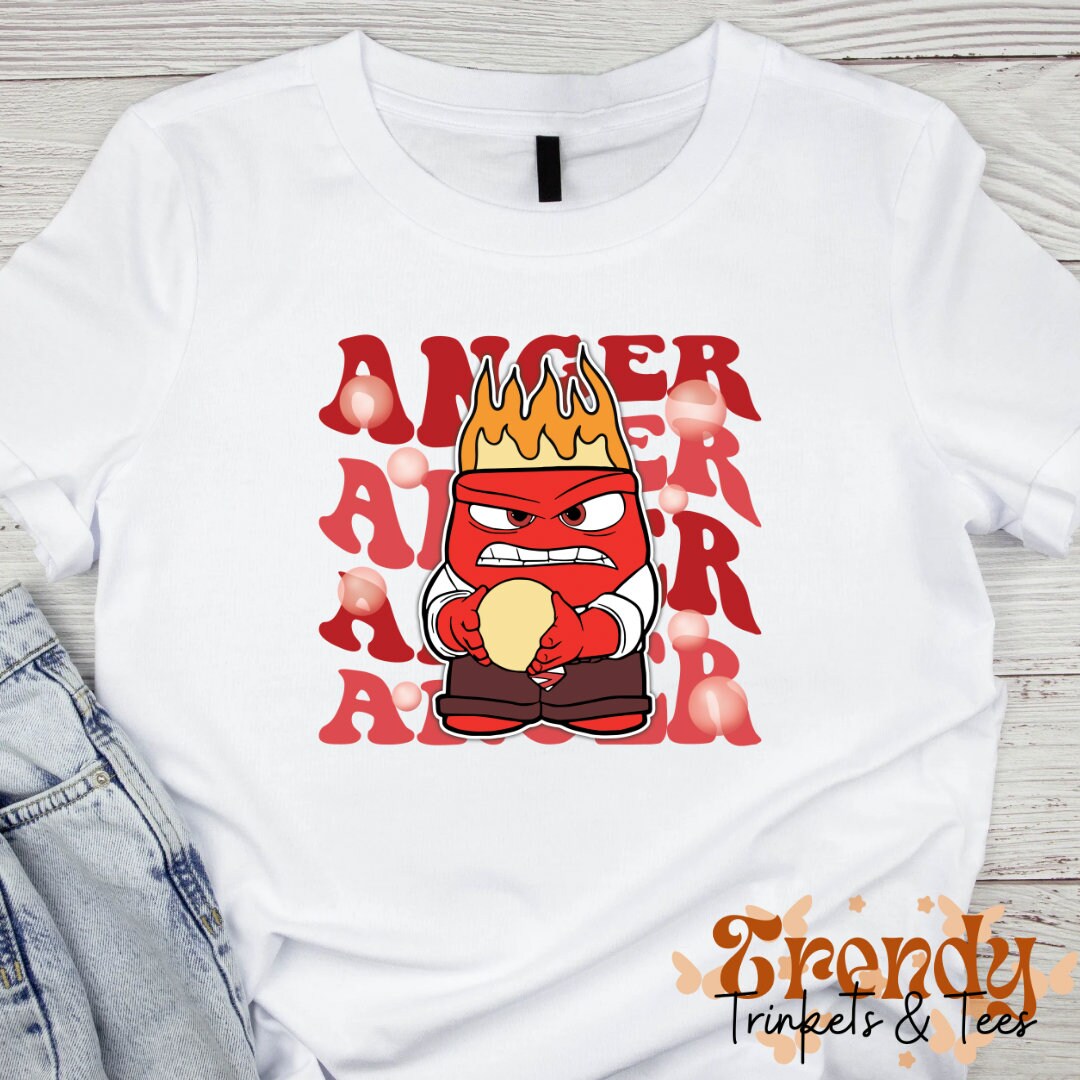Inside Out 2 Anger Shirt, Mental Health Awareness Tee, Emotional ...