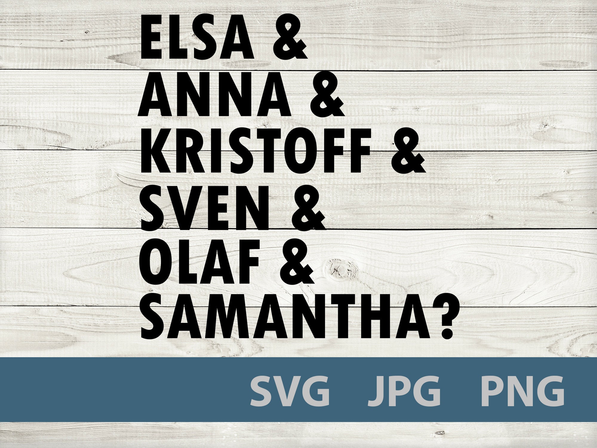Samantha Frozen 2 Characters List Digital SVG File - Etsy