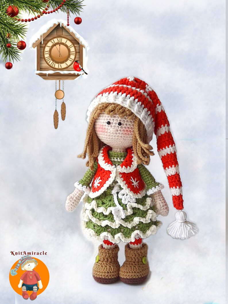 Christmas Amigurumi Crochet Patterns Set Decorations Ornament / Gnome ...
