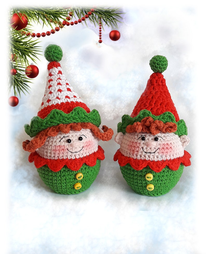 Christmas Amigurumi Crochet Patterns Set Decorations Ornament / Gnome ...