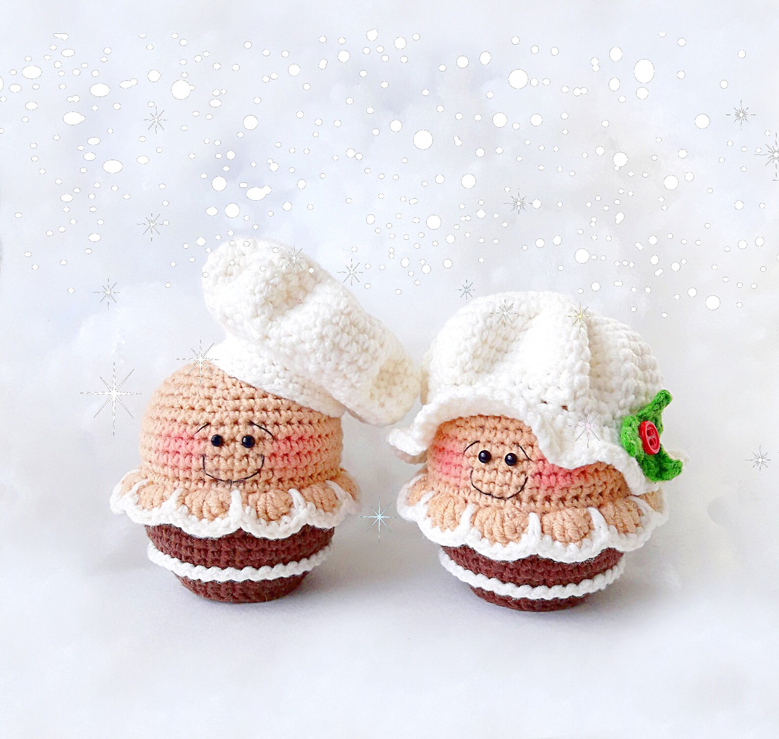Christmas Amigurumi Crochet Patterns Set Decorations Ornament / Gnome ...