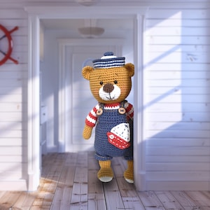 Amigurumi Crochet Pattern Eric, the Lifeguard Bear - Etsy