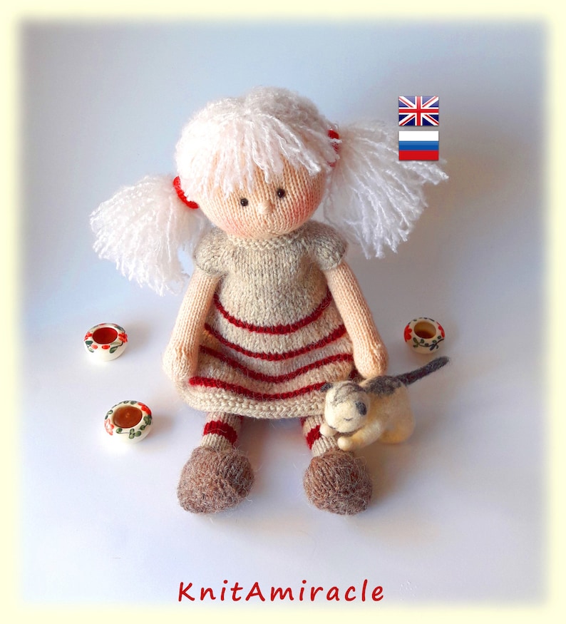 Knitting Pattern Doll Soft Knitted Toy Maggie the Magic Doll | Etsy