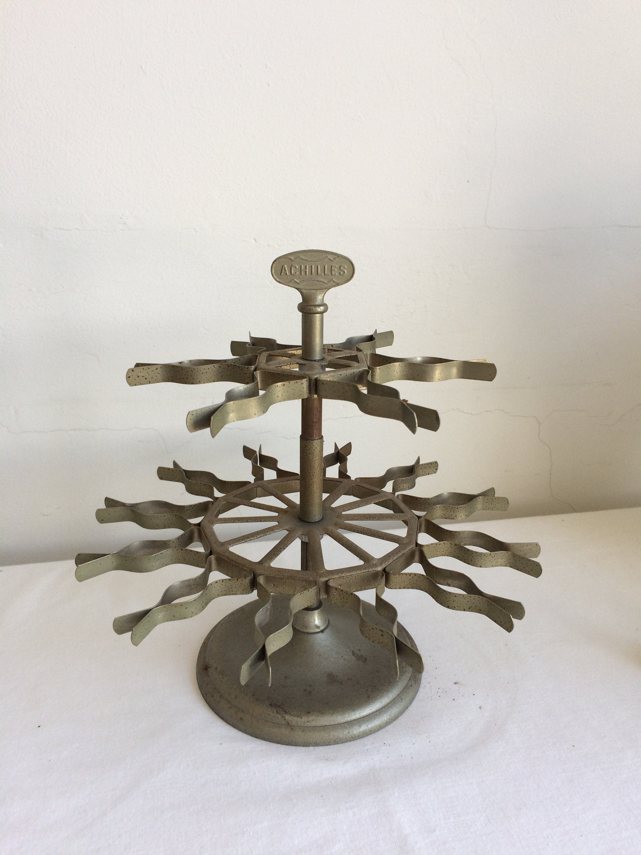 1950s Achilles 18 Slot Rotating 2 Tier Metal Stamp Rack Holder 2 Tier ...