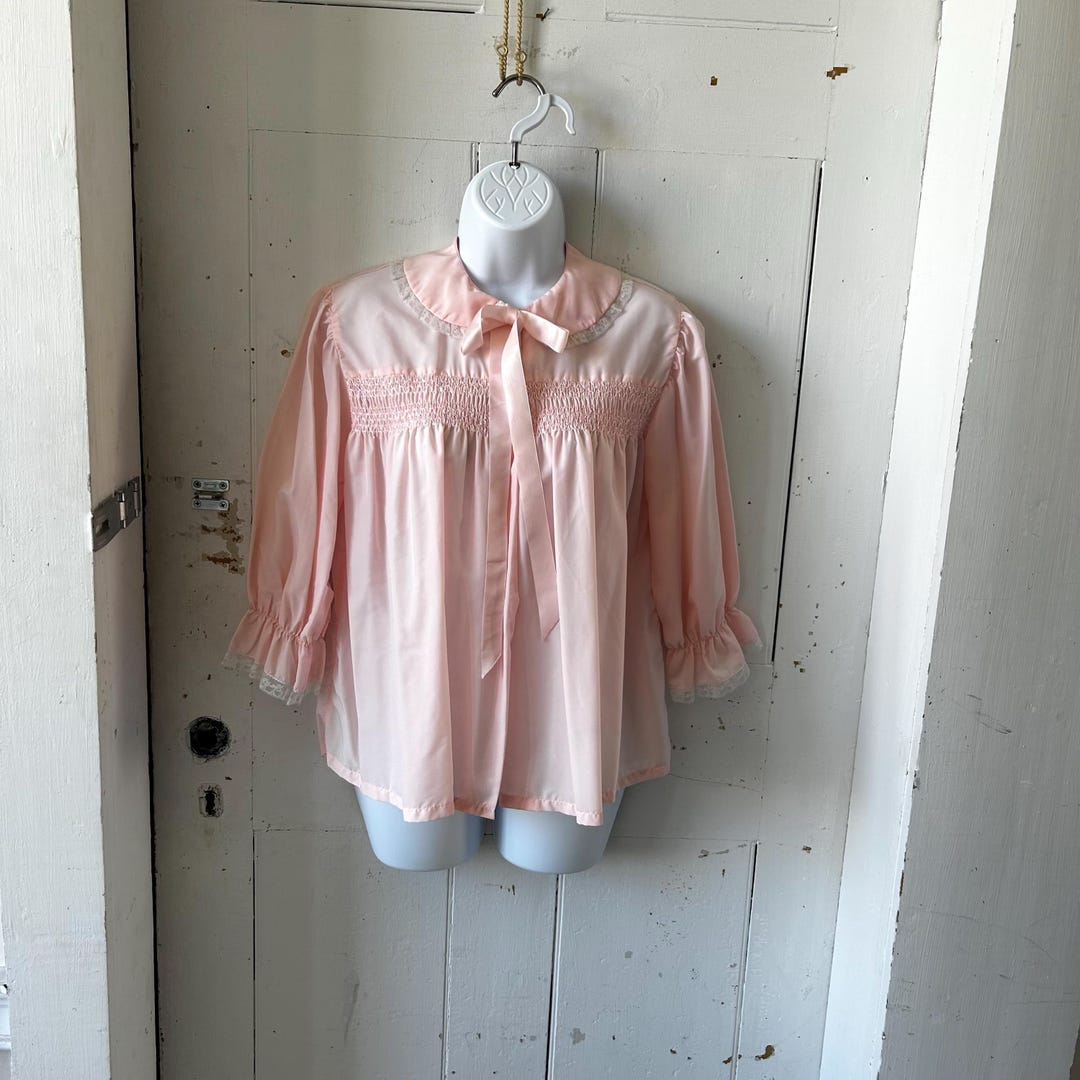 Vintage Mara Kobb Pink Nylon Bed Jacket - Etsy