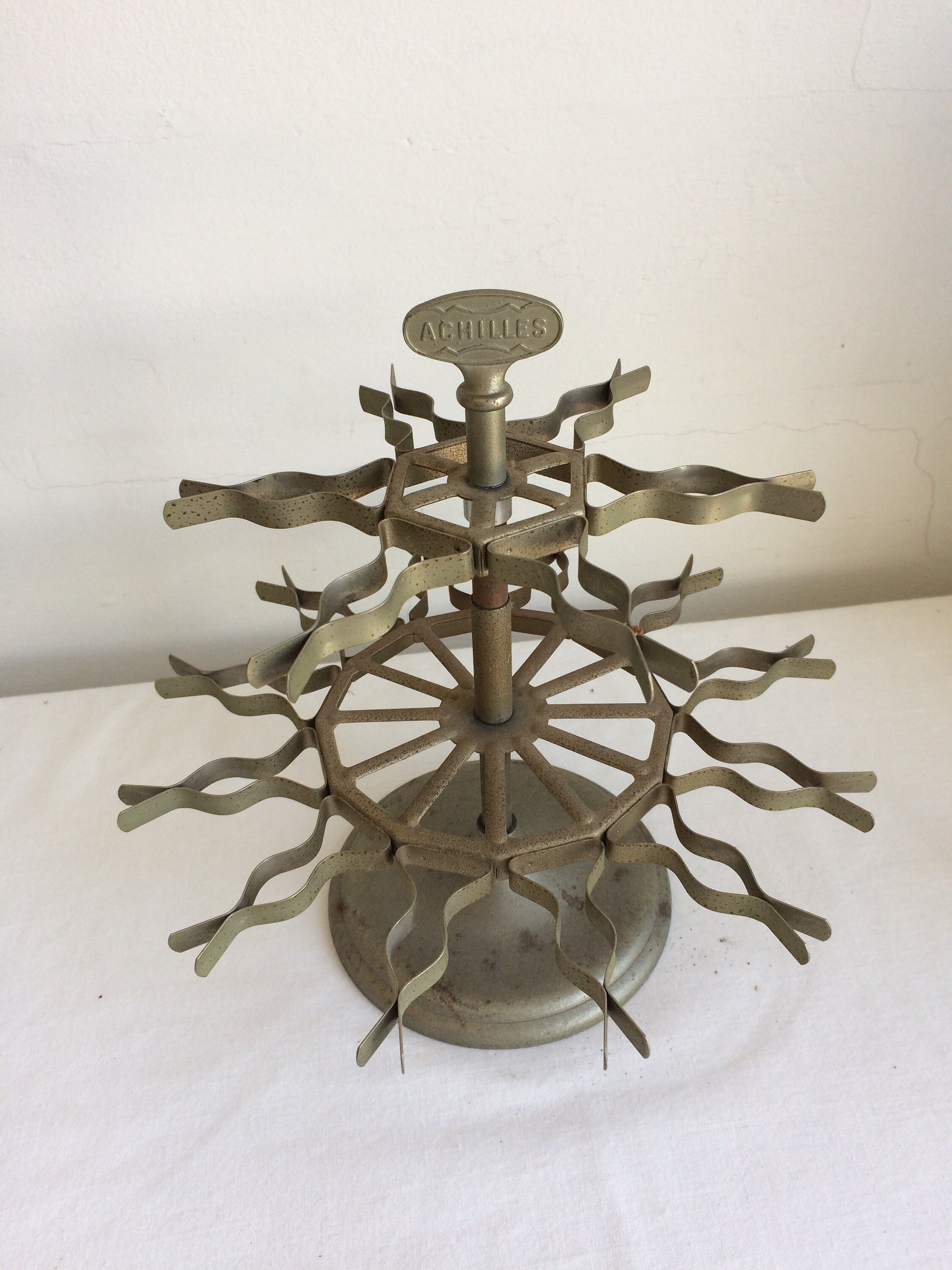 1950s Achilles 18 Slot Rotating 2 Tier Metal Stamp Rack Holder 2 Tier ...