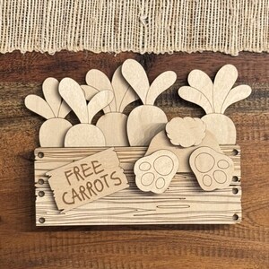 Easter Bunny Carrot Patch Shelf Sitter DIY, Carrot Patch, Bunny Patch ...