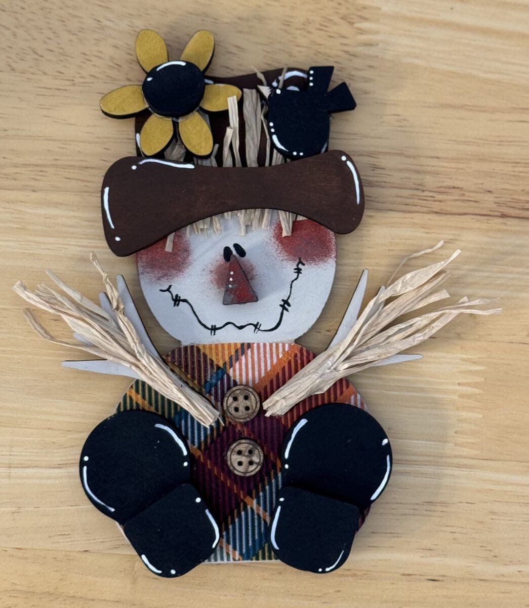 Scarecrow Shelf Sitter sitting, Farmhouse, Fall Decor, Sunflower ...