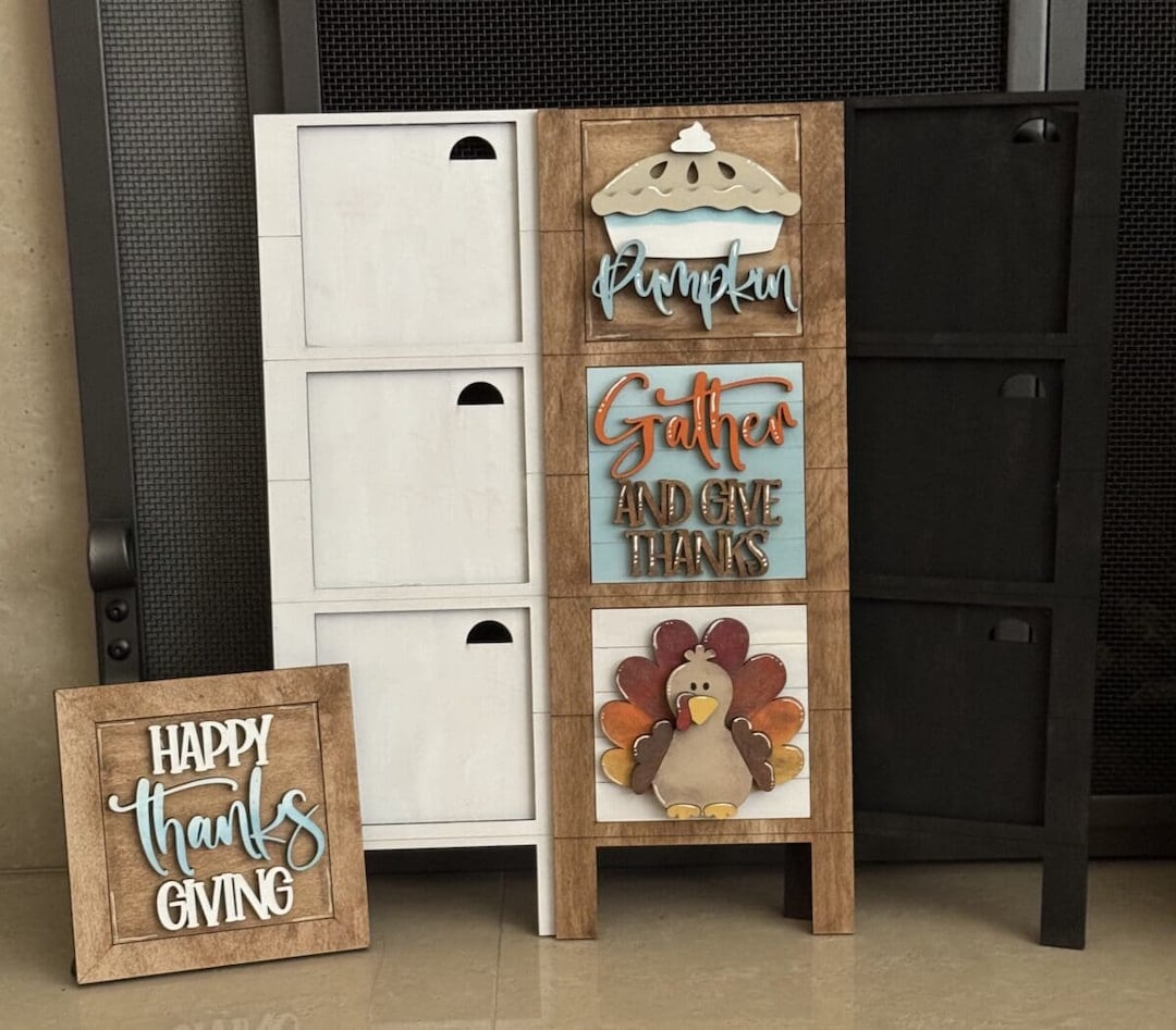 Interchangeable 3 Square Leaning Ladder, Decoration, Decor, Holiday ...