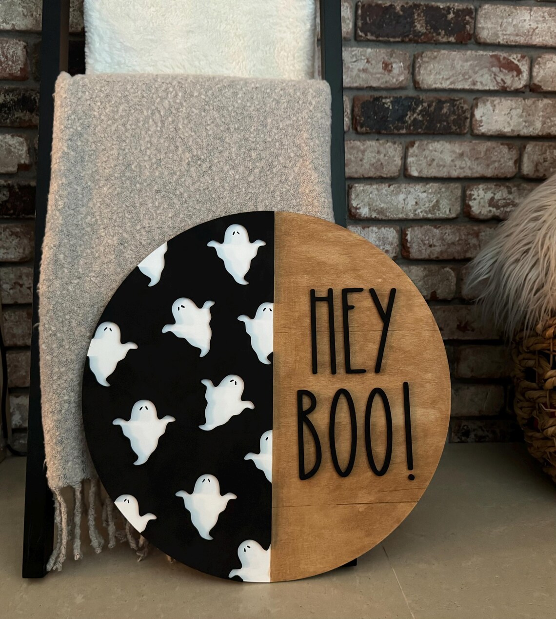 Hey Boo Fall Halloween Door Hanger, Fall Decor, Pumpkins, DIY Door ...