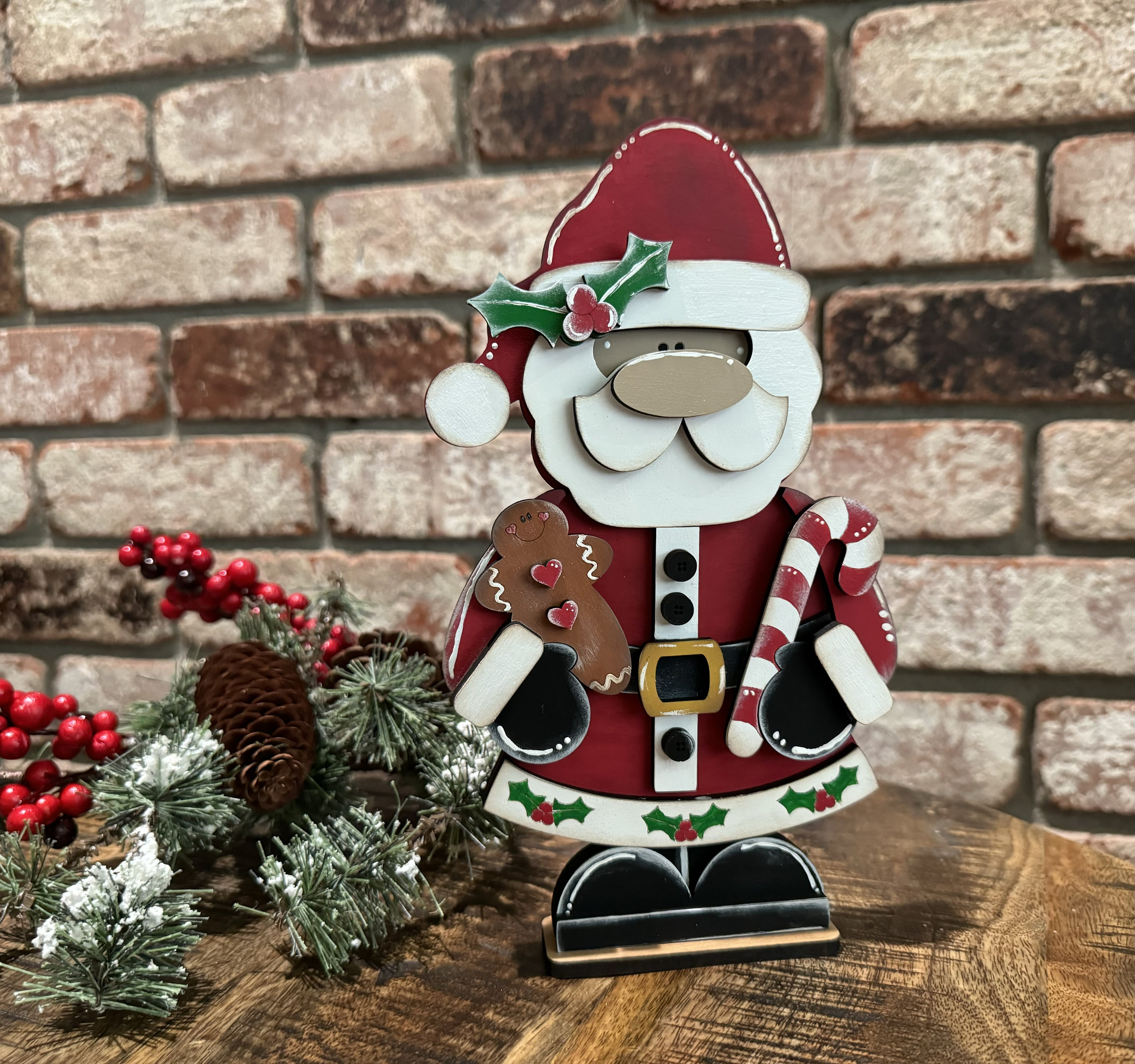 Standing Santa Shelf Sitter, Christmas, Santa Claus, Gingerbread ...