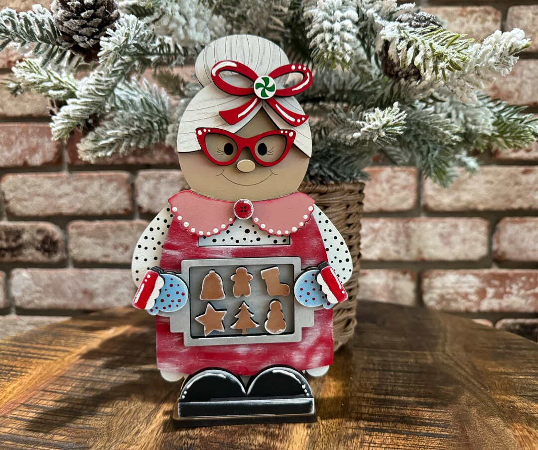 Mrs. Claus Standing Baker Shelf Sitter, Christmas, Farmhouse, Farm ...