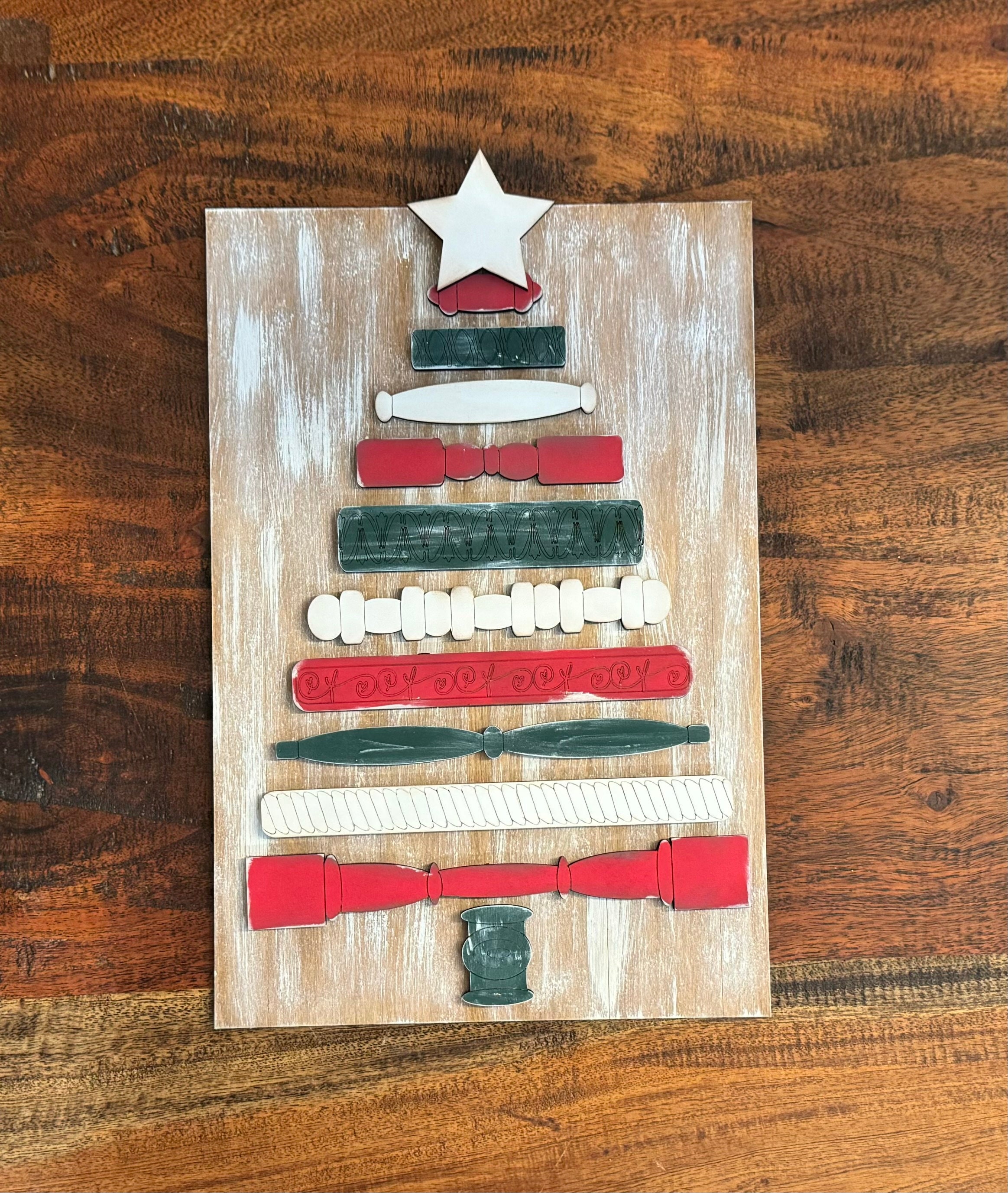 Christmas Tree Spindle Decor, Shelf Sitter, Christmas, Tree, Decoration ...