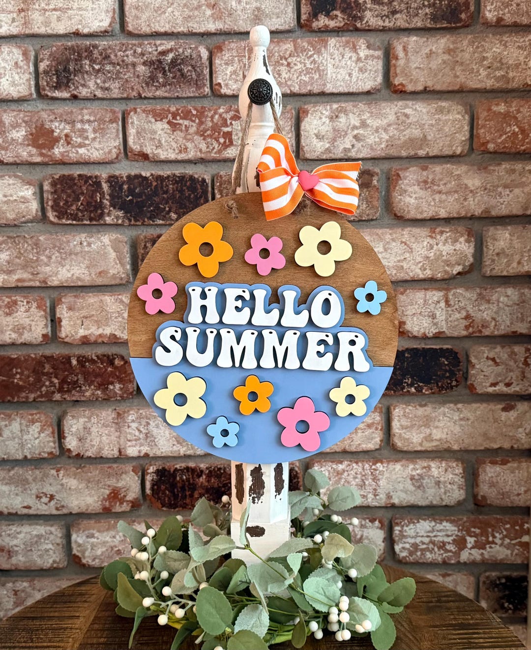 Hello Summer Door Hanger, Summer Decor, Flower Decor, Summer DIY ...