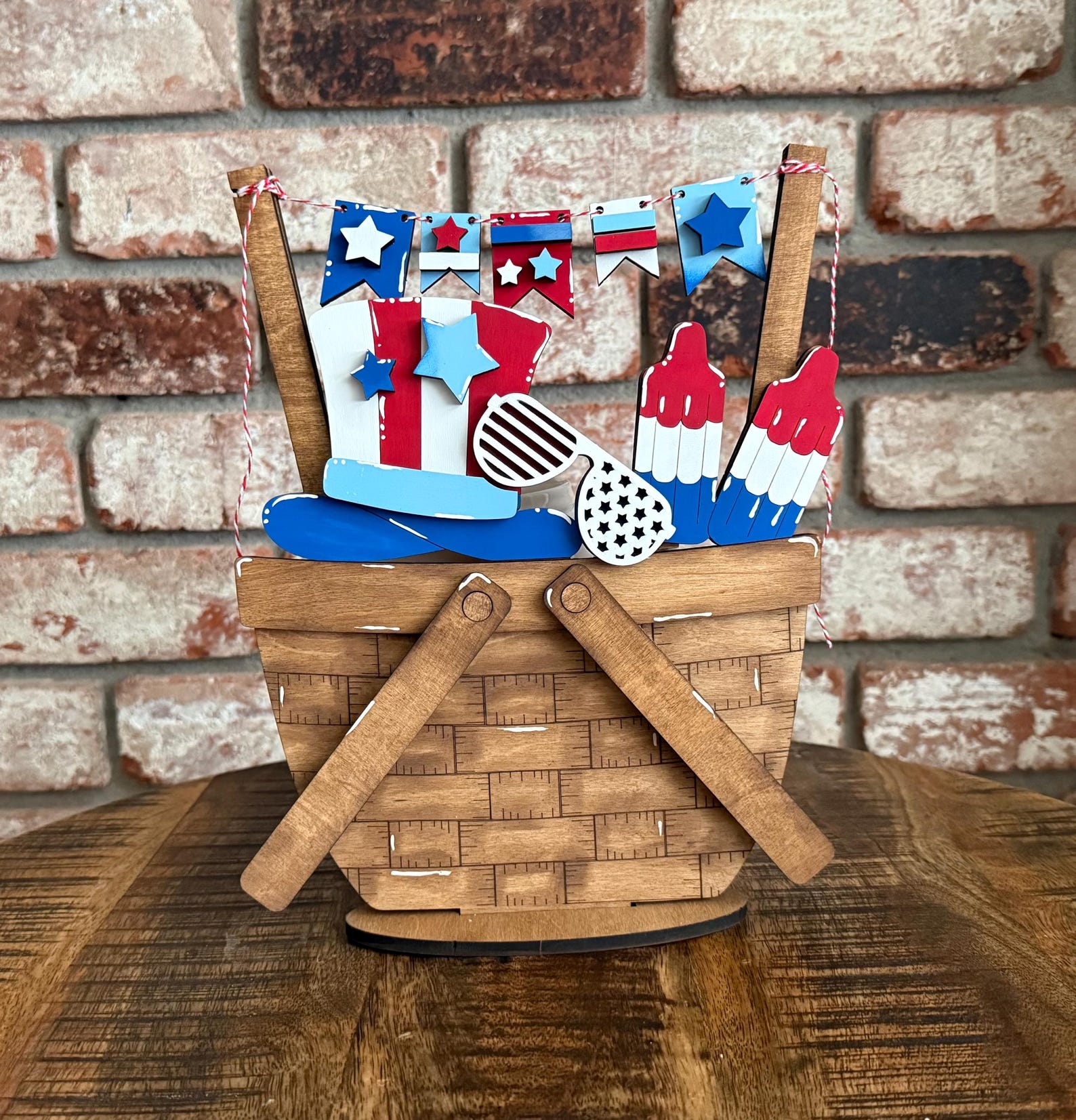 Patriotic for the Lg Flower Basket Interchangeable, July 4th, Decor ...