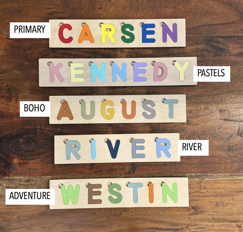 Custom Personalized Name Puzzle, Baby Gift, Toddler Gift, Educational ...