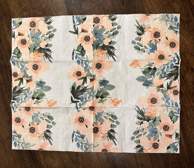 Spring Napkin Bundle 2, Floral Napkins, Farmhouse and Barnwood Napkins ...