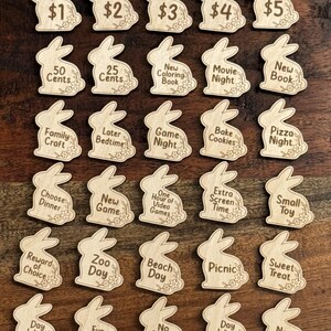 30 Easter Bunny Tokens Egg Fillers Set, High Quality, Easter Egg ...