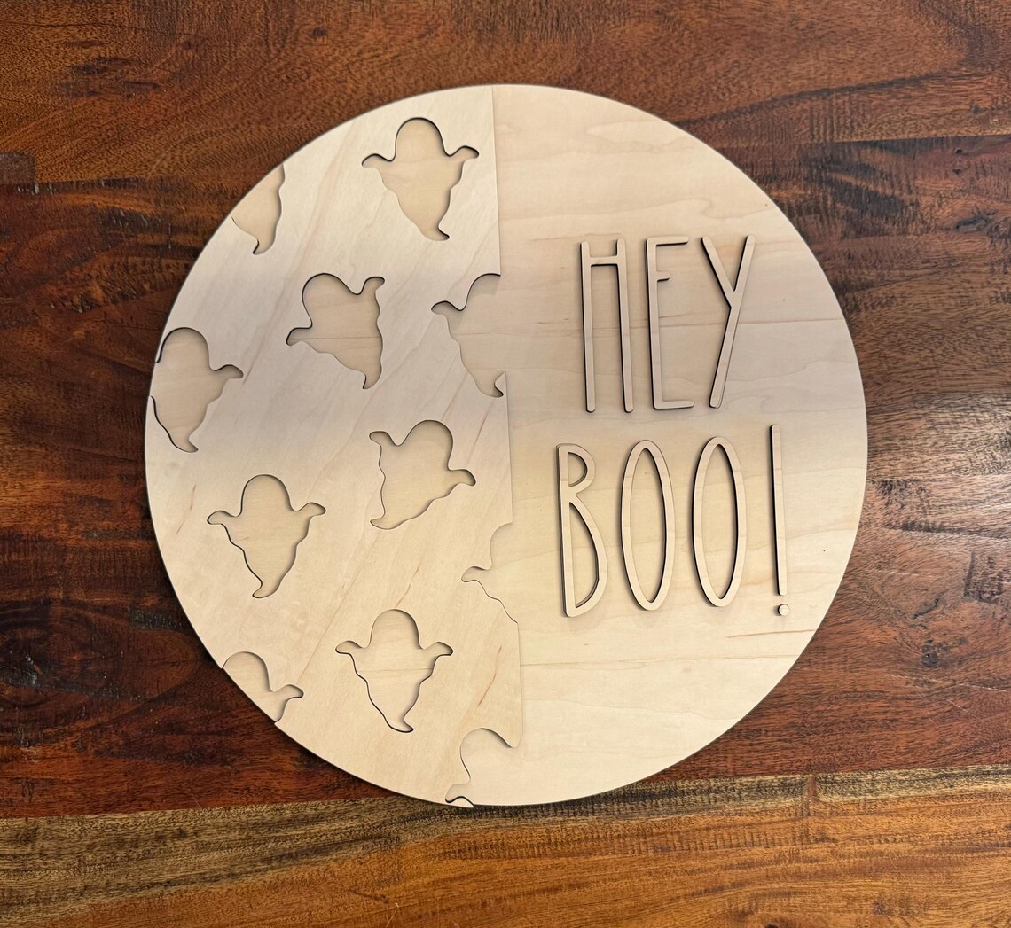 Hey Boo Fall Halloween Door Hanger, Fall Decor, Pumpkins, DIY Door ...