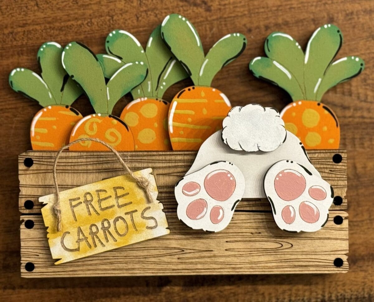 Easter Bunny Carrot Patch Shelf Sitter DIY, Carrot Patch, Bunny Patch ...