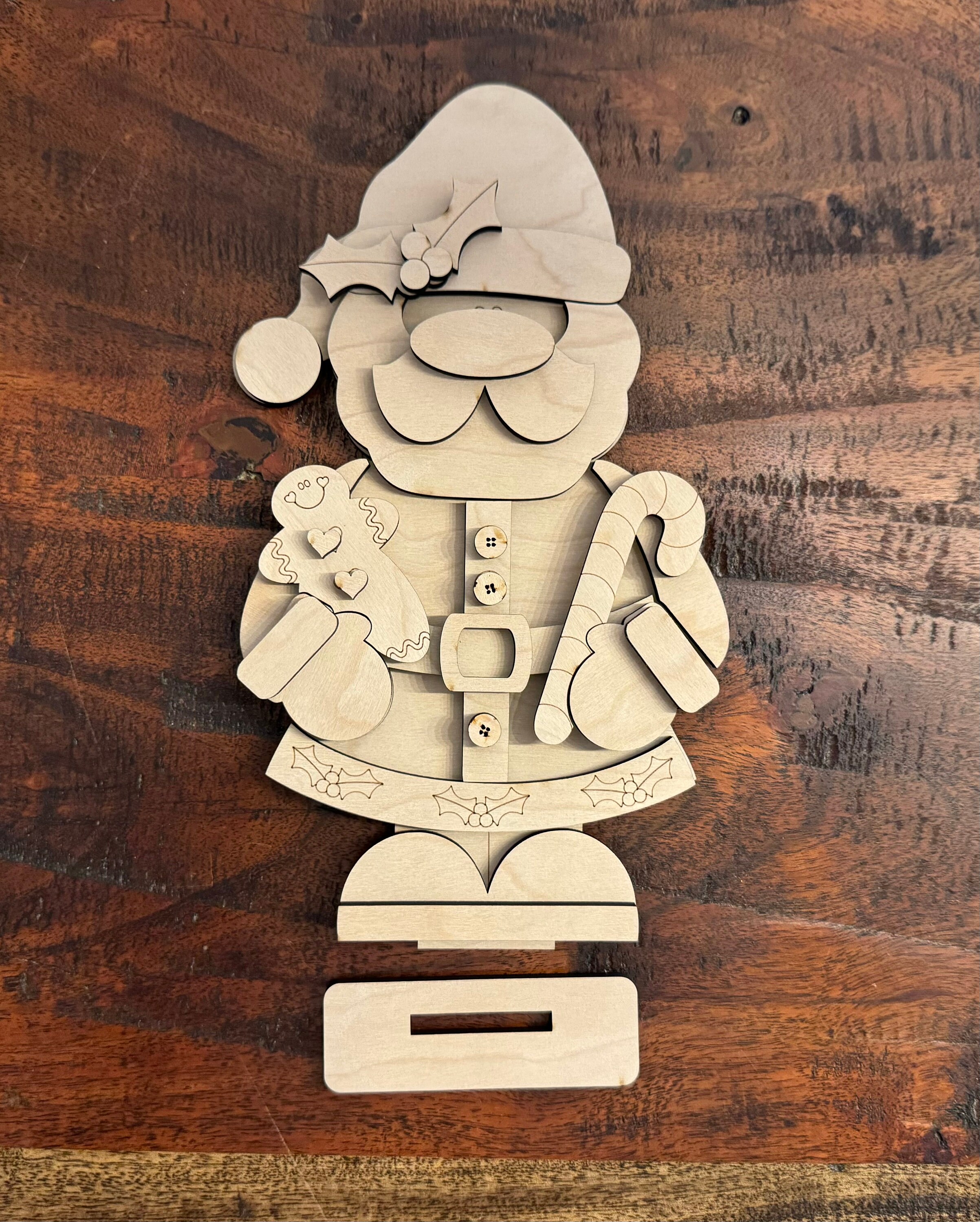 Standing Santa Shelf Sitter, Christmas, Santa Claus, Gingerbread ...
