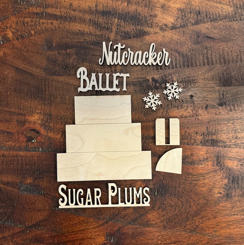 Nutcracker Tiered Tray Individual Pieces, Ballet, Mouse, Sugar Plum ...
