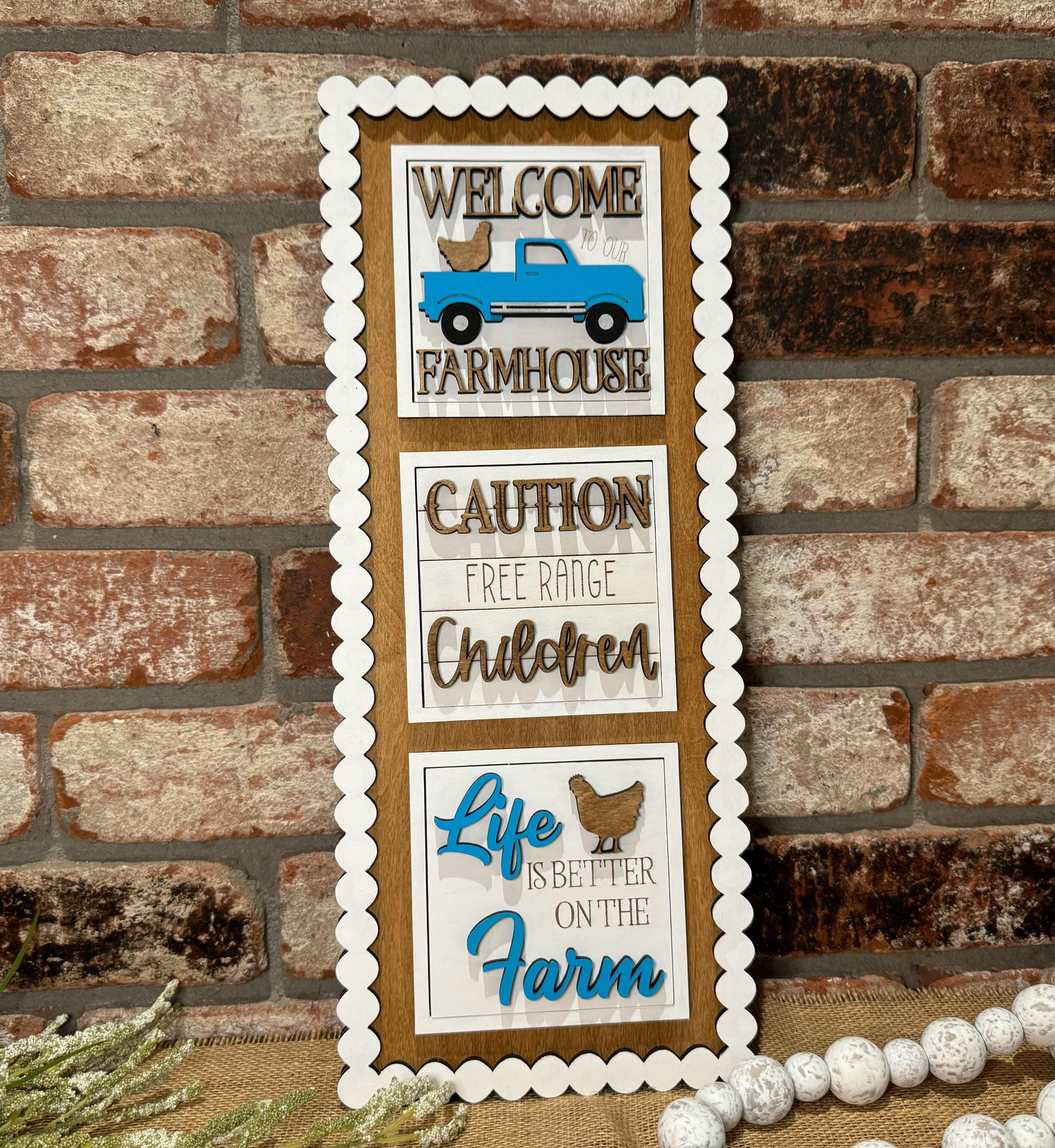 Interchangeable 3 Square Leaning Frame, Decoration, Decor, Holiday ...