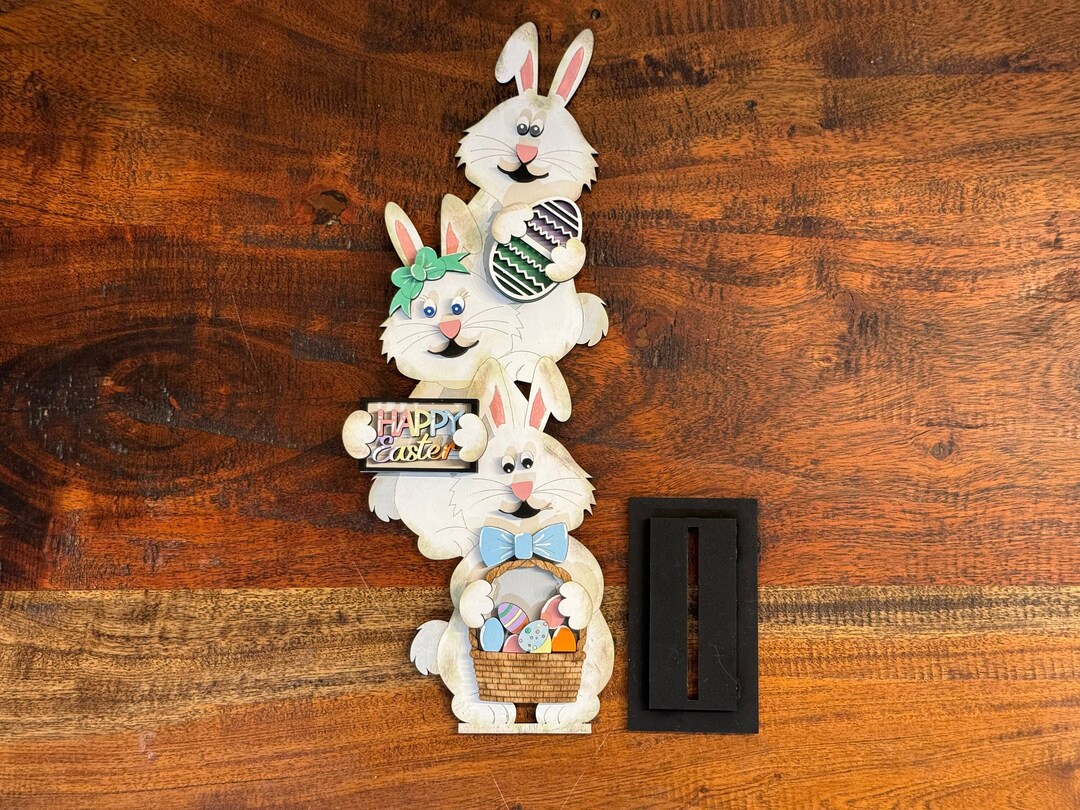 Easter Bunny Stack Shelf Sitter, Tiered Tray Decor, Gift, DIY, Easter ...