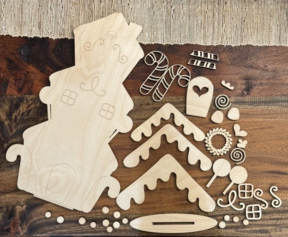 Stacking 3 Tier Gingerbread House Table/shelf Sitter, Christmas ...