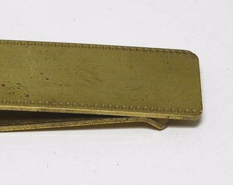Vintage Collectible Antique Solid Brass Money Clip Etched | Etsy