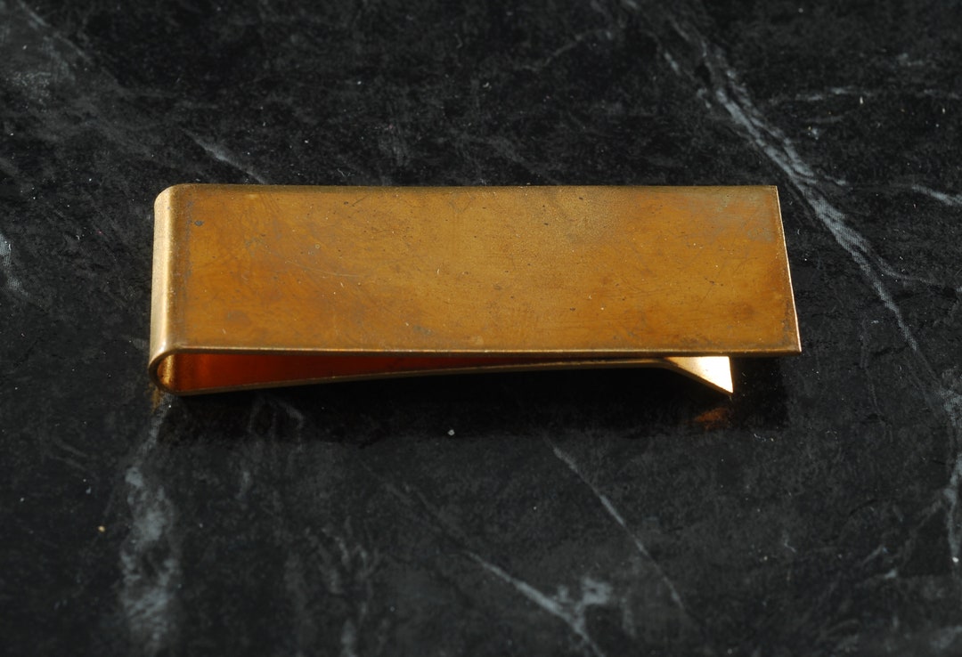 Vintage Money Clip Solid Brass Thin Plain Money Clip New Old Stock 1930 ...