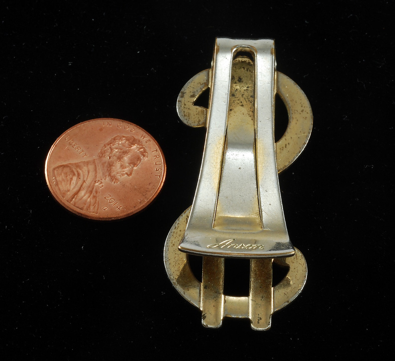 Very Old Antique ANSON Faded Gold Plated Dollar Sign Money Clip Used - Etsy