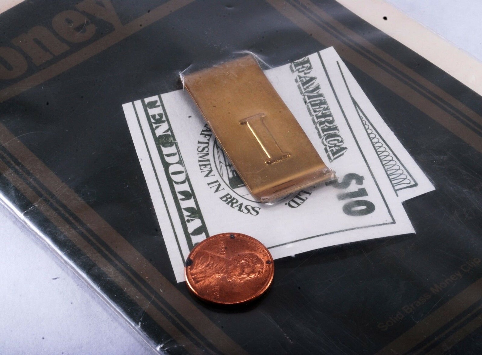 Vintage Solid Brass Letter "i" Money Clip W Card NOC Made in ENGLAND - Etsy