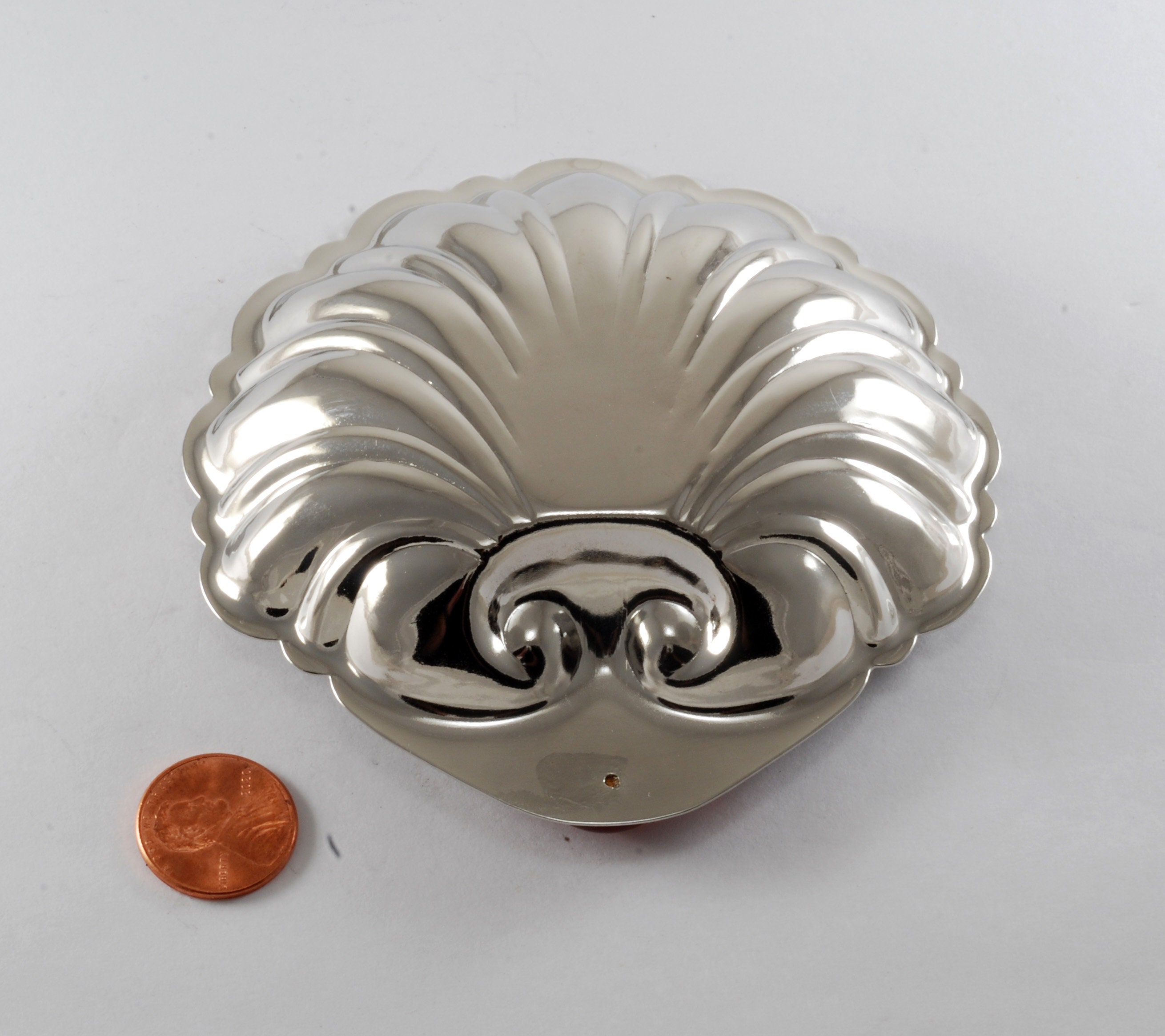 Vintage Clam Shell Design Ring Trinket Jewelry Dish W Red W. Germany ...