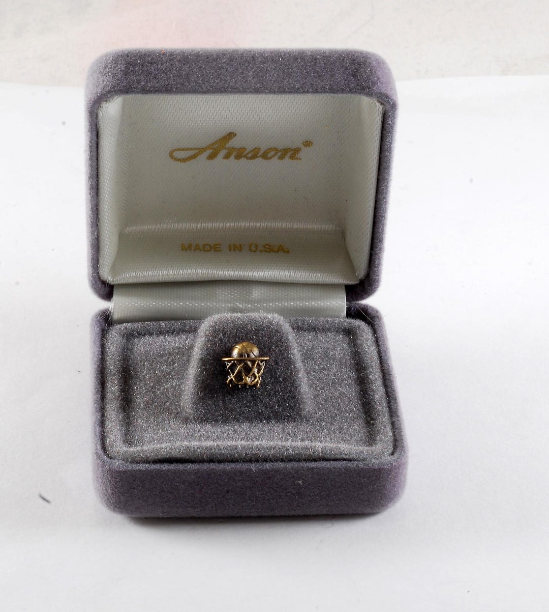 Vintage Anson Tie Tack Basketball and Basket Tie Tac New in Box - Etsy